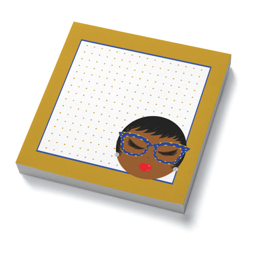 Christi, Royal Blue & Gold Sticky Notes, Dotted Sheets – Sparkle Blu